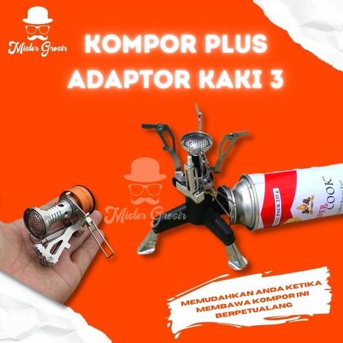 Jual Kompor Gas Mini Ultralight Plus Adaptor Konektor Kaki 3 Camping ...