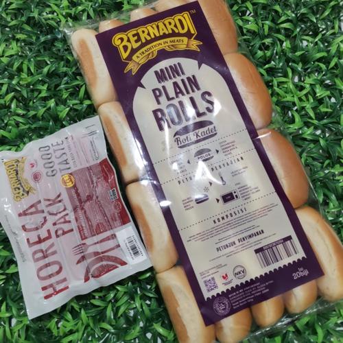 Jual Paket Hot Dog Horeca Kecil - roti hot dog & sosis horeca 500 gr ...