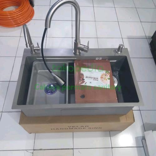 Jual Kitchen Sink Luxury Stainless 7546 VELAR/Set Bak Cuci Piring ...