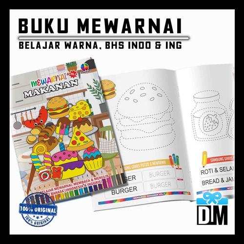 Jual Buku Belajar Warna Mewarnai lengkap Coloring Book Indo english ...
