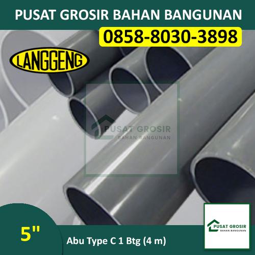 Jual Pipa PVC 5" C Abu Merek Langgeng 5inch C Per Batang (4m) - Jakarta ...