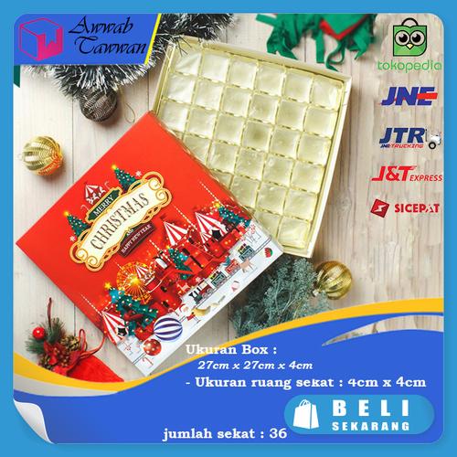 Jual Box Hampers Natal Sekat 36 Dus Packaging Kotak Kue Nastar ...