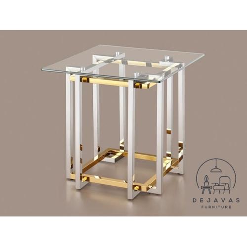 Jual Side Table Stainless Mixed Gold Silver Mirror Minimalis - Glass 8 ...