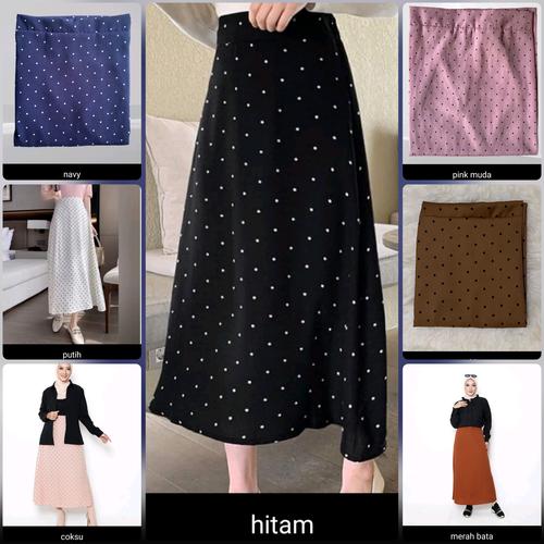 Jual L XL XXL Rok Panjang Polkadot Polka Kecil Dot Bintik Bola Bulat - Kota Yogyakarta ...
