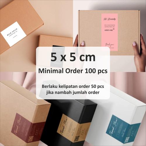 Jual Sticker seal packaging box / Sticker segel custom / Sticker ...