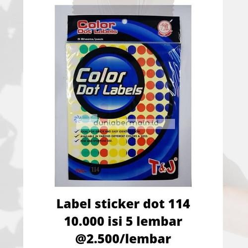 Jual Stiker Label Bulat Dot Warna Tom And Jerry No 97 Dan No 114 Label