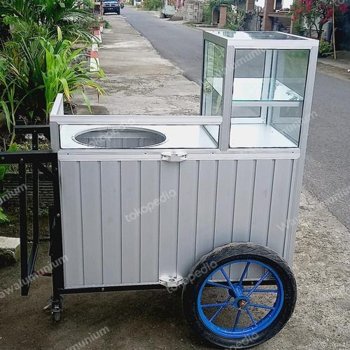 Jual Rombong/gerobak pentol geret motor berklaker - Kab. Kediri - Wawalumunium | Tokopedia