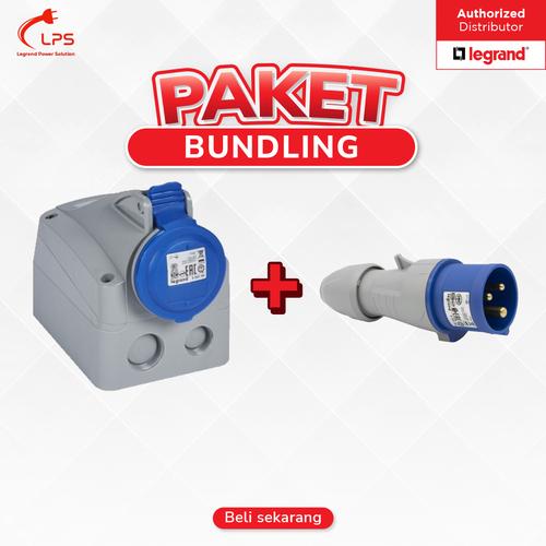 Promo Legrand Plug dan Socket Surface Mounting P17 16A 3 pin IP44 Biru ...