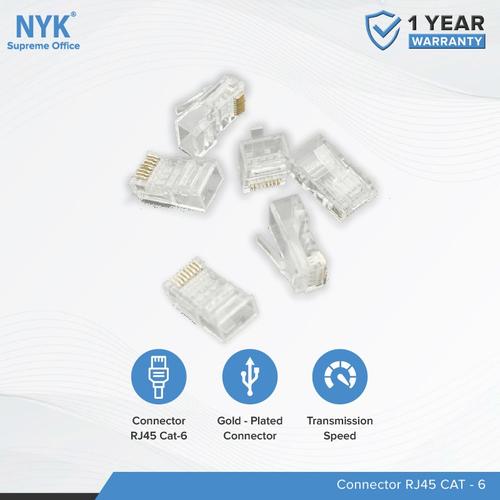 Jual 1 BOX Konektor Rj 45 Lan Cat 6 NYK Original. Dalam 1 Box terdapat ...