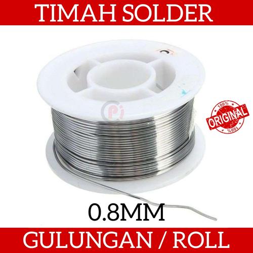 Jual Timah Gulung Roll Solder Tin Soldering Wire Ukuran Diameter 0.8mm ...
