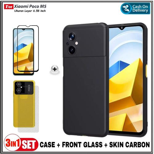 Jual Soft Case Xiaomi Poco M5 Cover Casing + Tempered Glass + Garskin ...