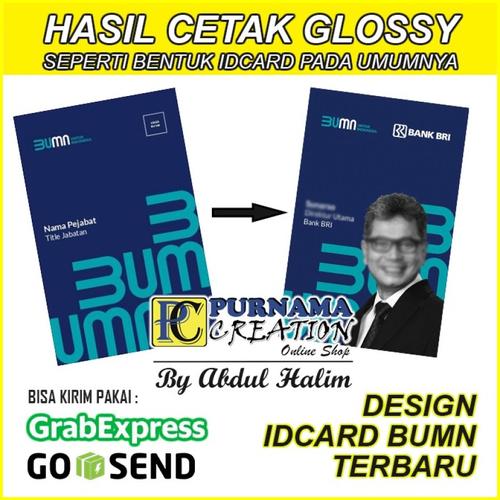 Jual Cetak idcard emoney BUMN Terbaru name tag id card baru GLOSSY ...