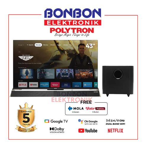 Promo POLYTRON Android TV 43 Inch PLD 43BUG5959 4K UHD Smart TV ...