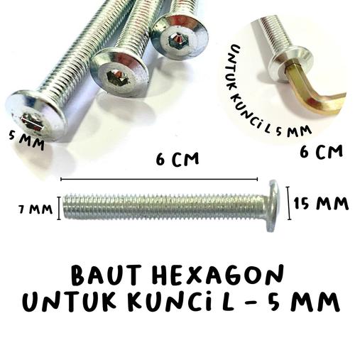 Jual Baut Hexagon Putih / Baut L 5 MM - Kota Surabaya - CAHAYA BARU ...