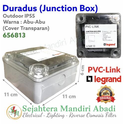Jual Duradus Legrand 110x110x60 Abu Transparan PVC-Link Junction Box ...