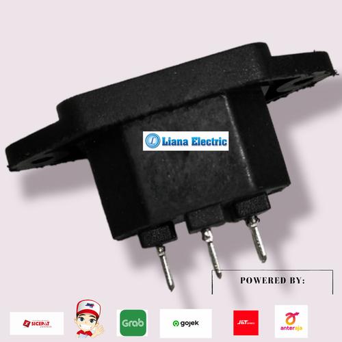 Jual Power Female Colokan Listrik 3 PIN 10A 250VAC Socket CPU - Jakarta ...