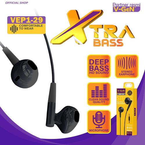 Jual Earphone V-Gen Vep1-29 Wired Headset Handsfree Stereo Vgen - Putih ...