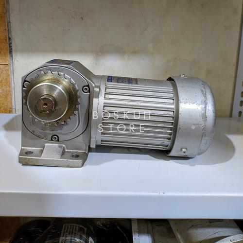 Jual Induction Motor Gearbox Brake 3phase 220V 0.2KW Ratio 1:15 Torsi ...