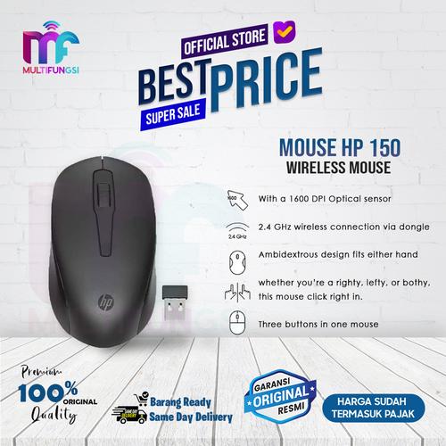 Promo HP 150 Wireless Mouse with Ergonomic Design 1600DPI Garansi Resmi ...