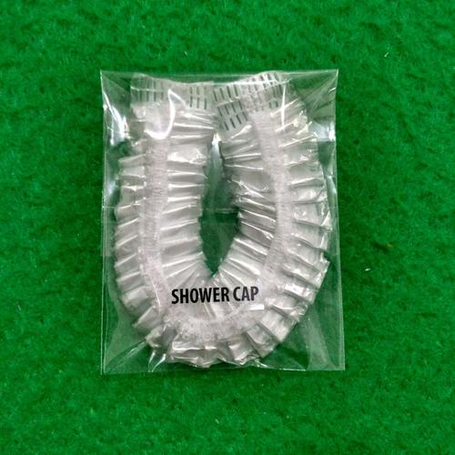 Jual shower cap hotel + plastik opp + stiker logo hotel - buram soft ...
