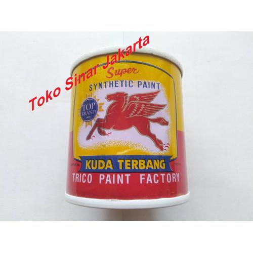 Jual Cat Minyak Kayu Besi Paint Cap Kuda Terbang 0,1 Liter JINGGA ...