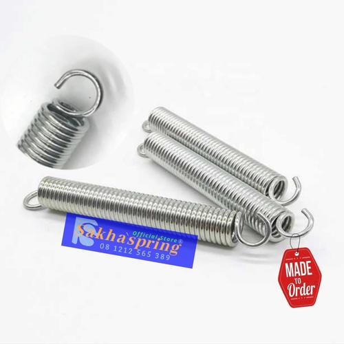 Jual Per tarik pegas stainless kawat 1mm od 15mm id 12mm panjang total ...