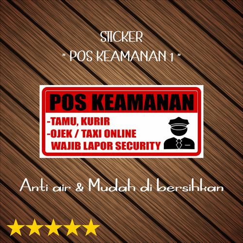 Jual stiker pos security sticker kemanan 24 jam stiker pos keamanan ...