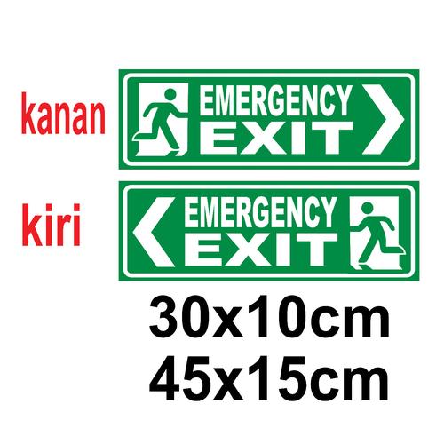 Jual STIKER EMERGENCY EXIT SIGIN SAFETY JALUR EVAKUASI - arah kiri ...