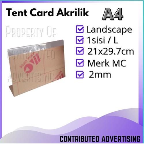Jual Akrilik A4 / tend card A4 / Tend Holder A4 / Sign Card A4 ...