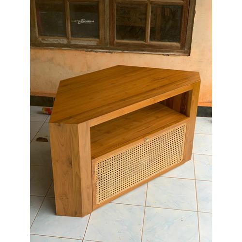 Jual Meja TV minimalis meja sudut meja kayu jati bufet tv kabinet pojok ...