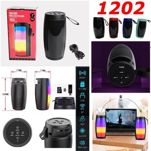 Jual SPEAKER BLUETOOTH ZQS-1202 RGB LIGHT TWS LAMPU LED SUPER BASS ZQS1202 - Jakarta Utara - HJ ...