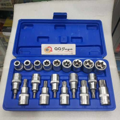 Jual Star bit Socket & Torx bit Socket set 19 pc - Kunci sok bintang ...