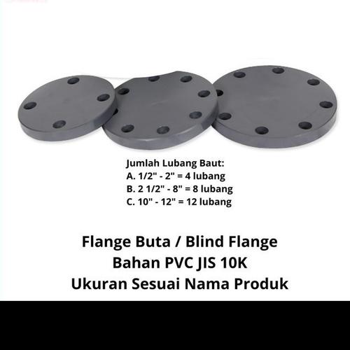 Jual Flange Buta 8" / Blind Flange 8" inch PVC JIS 10K - Jakarta Utara ...
