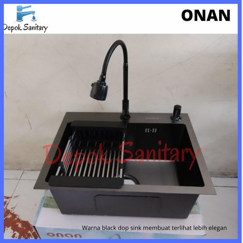 Jual KITCHEN SINK STAINLESS HITAM BLACK 5040 ONAN / BAK CUCI PIRING ...