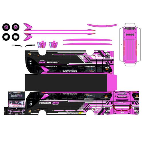 Jual DIY Miniatur Bus Tunggal Jaya Black Pink Papercraft - Kab. Klaten ...