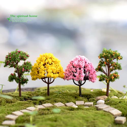 Jual Maket Pohon Mini cantik Miniatur pohon natal sakura warna warni ...