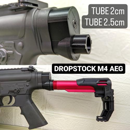 Jual Dropstock M4 AEG Drop Stock Adapter 0° Lurus - Tube 2.5cm - Kab ...