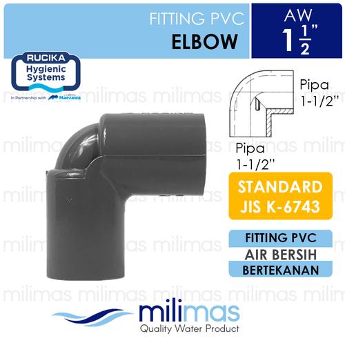 Jual RUCIKA - ELBOW AW 1-1/2" - Fitting Keni PVC Elbow - Knee 1.5 Inch PVC - Kota Surabaya ...