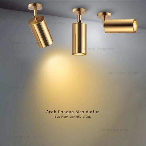 Jual Kap lampu sorot spotlight plafon dinding tempel gold honeycomb ...