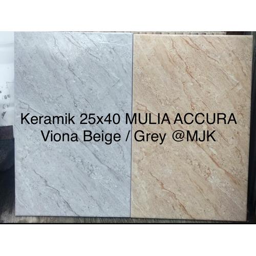 Jual Keramik 25x40 MULIA ACCURA Viona Beige / Grey Motif Marmer - Kab ...