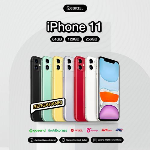 Jual iPhone 11 64GB 128GB Black Green Yellow Purple Red White Inter ...