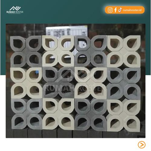 Jual Roster Beton/Roster Minimalis/Roster Modern Motif Daun Bali - Abu ...