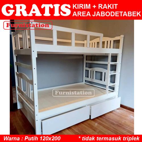 Jual Ranjang Susun dengan Laci Kolong 120x200 / Divan Tingkat dengan ...