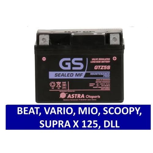 Jual AKI GS ASTRA GTZ5S UNTUK MOTOR HONDA YAMAHA ZUZUKI KAWASAKI ...