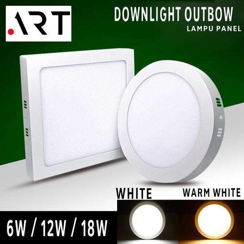 Jual lampu downlight LED outbow bulat & kotak 6/12/18 watt lampu plafon ...