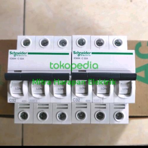 Jual mcb 6A/10A/16A/20A/25A/32A/40A 3PHASE 6KA IC60N 3p SCHNEIDER ORIGINAL - 20 - Jakarta Barat ...