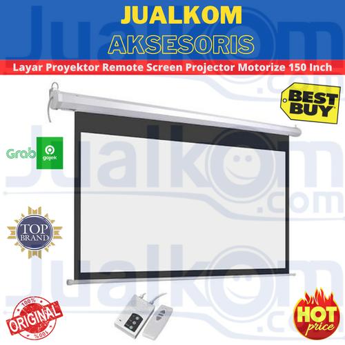 Jual Layar Proyektor Remote Screen Projector Motorize 150 Inch ...