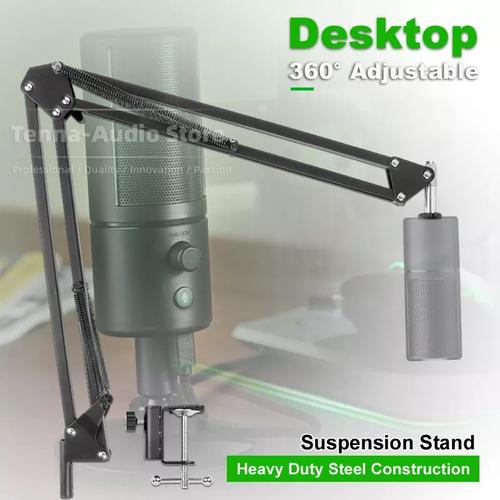 Jual Metal Tabletop clamp suspension mic boom arm condenser stand mic ...