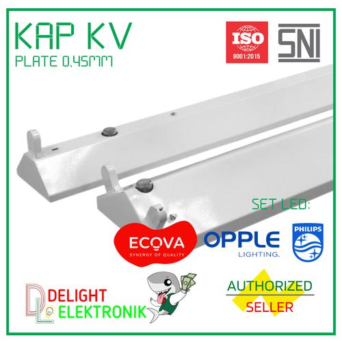 Jual KAP LAMPU KV 1X18 2X18 1X36 2X36 0,45mm PLATE - 2X18, SET PHILIPS ...