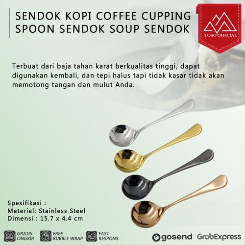 Jual SENDOK KOPI COFFEE CUPPING SPOON SENDOK SOUP SENDOK SUP - SILVER ...